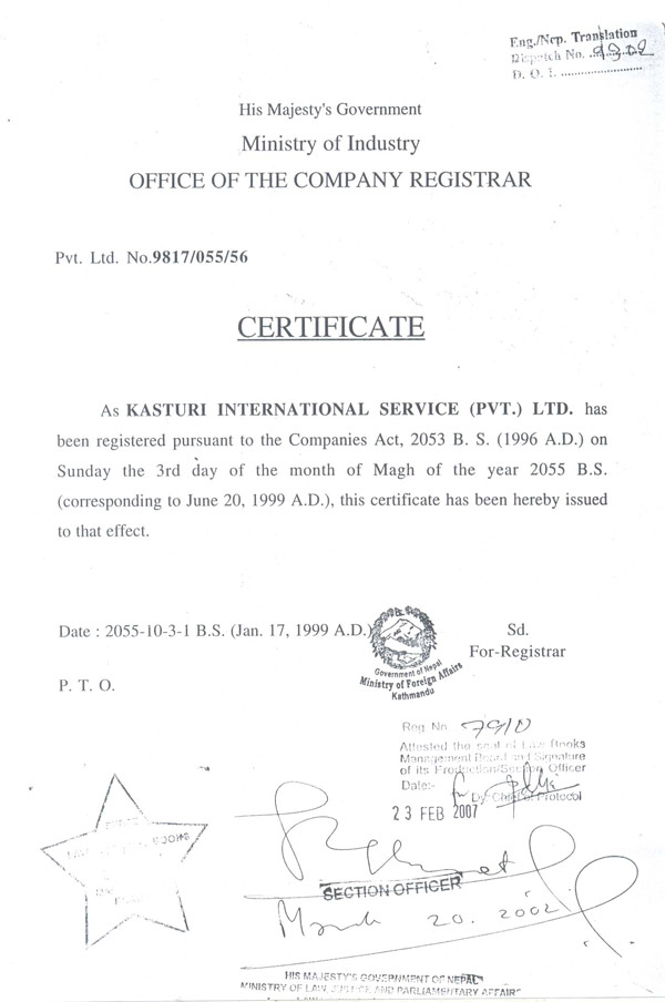 Kasturi International Service (P.) Ltd. - Kathmandu, Nepal
